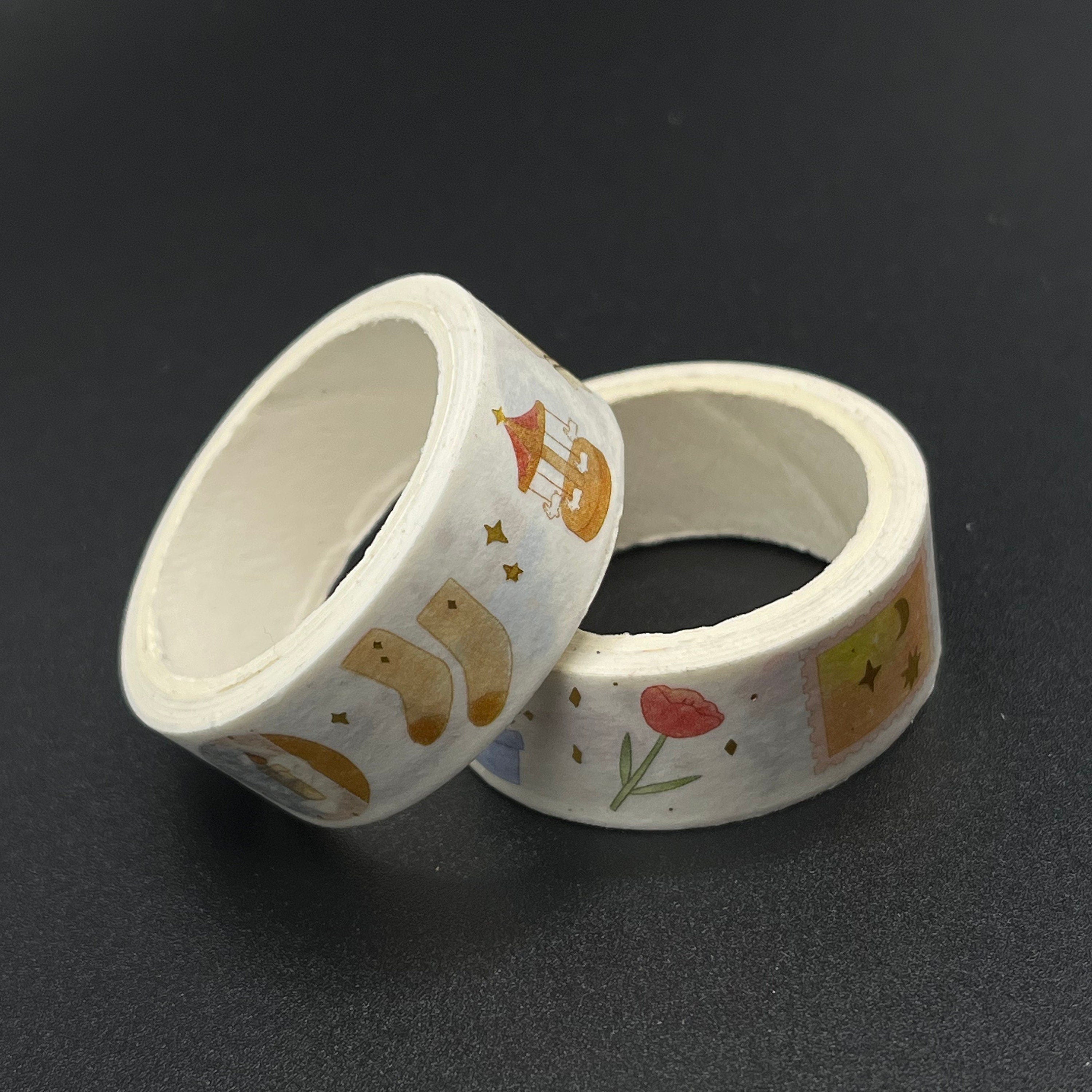 Good Night Autumn Theme Illustration Moon/ Tulip Washi Tape ...