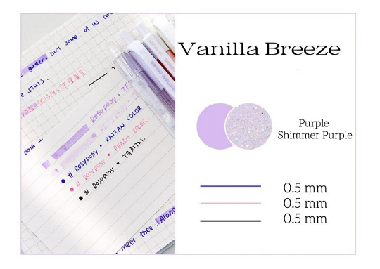 RosyPosy Color Note Gel Pen and highlighter set / Set of 5 Aesthetic c ...