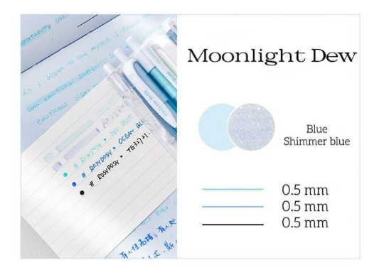 RosyPosy Color Note Gel Pen and highlighter set / Set of 5 Aesthetic c ...